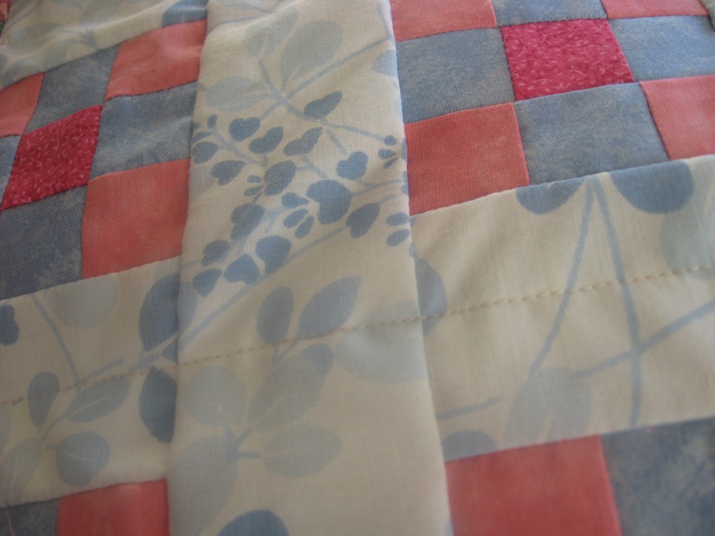Pink and Blue Quilt - Parkrose Permaculture